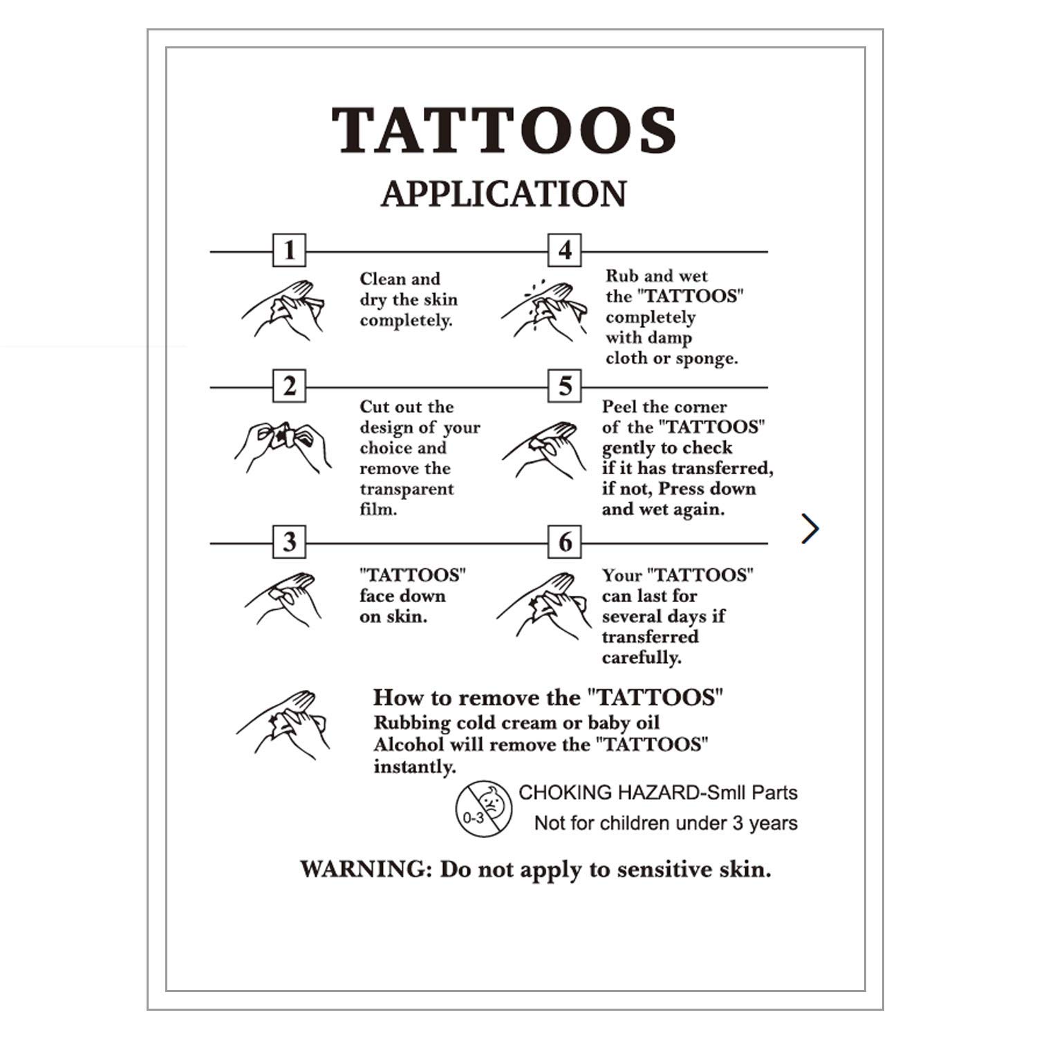 Dopetattoo 6 Sheets Temporary Tattoo Helm of Awe Viking Symbol Viking Fake Tattoos Norse Wing Tattoos Neck Chest for Women Men Adults(No more Sticky)