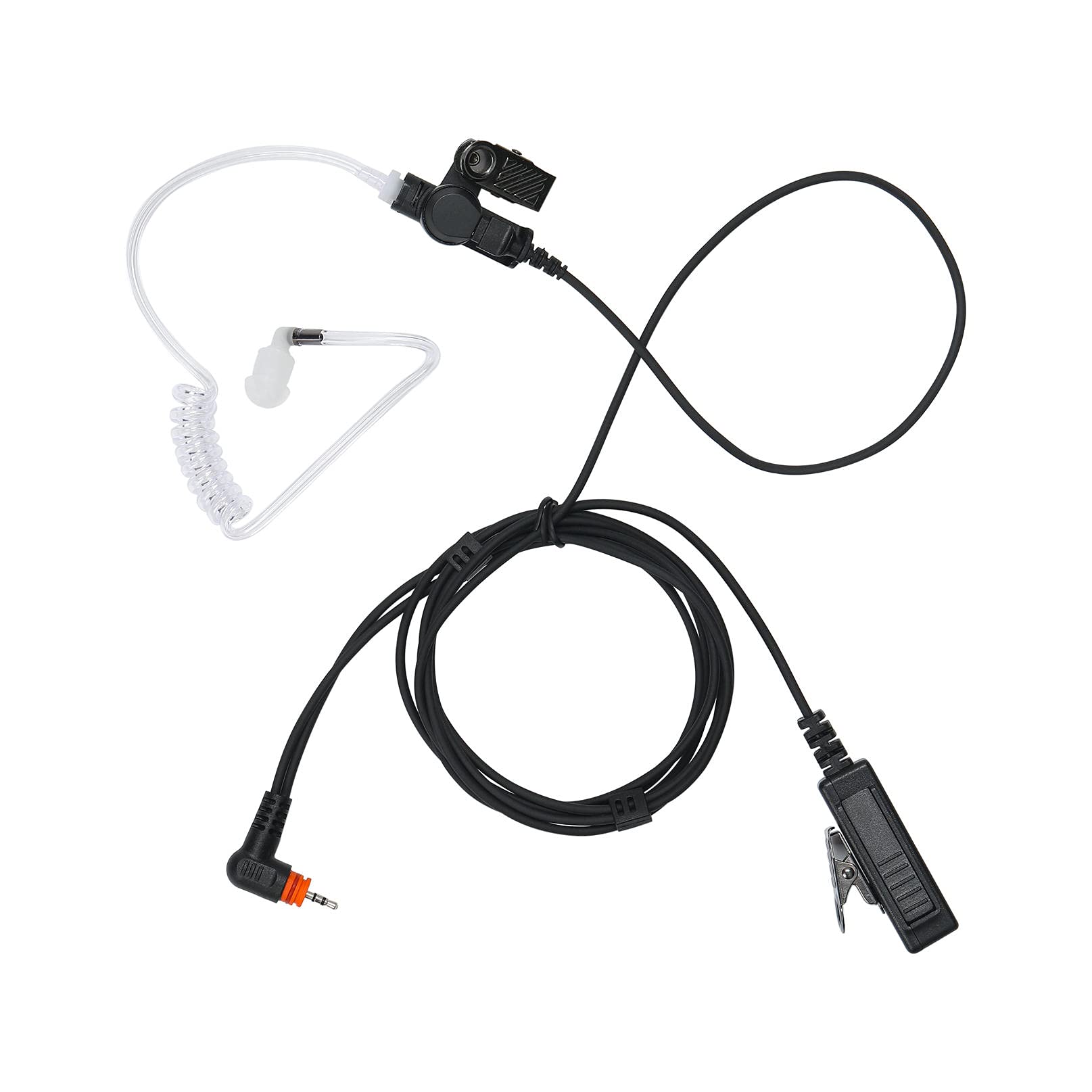 Yolipar TLK 100 1-Pin 2-Wire Earpiece Compatible with Motorola Radio SL300 SL3500e SL7550e SL7550 SL7580 with Mic Big PTT Tansparent Acoustic Tube Headset