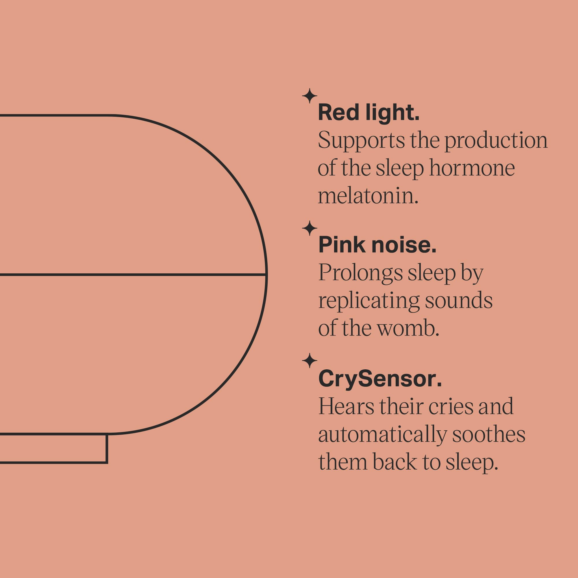 Tommee Tippee Dreammaker Baby Sleep Machine, Pink Noise, Red Light Night Light, Scientifically Proven, Smart CrySensor