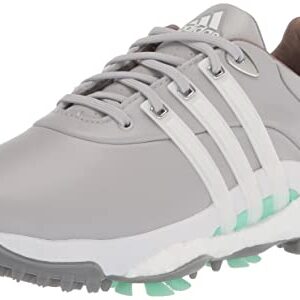 adidas Women's Tour360 22 Golf Shoes, Grey Two/Footwear White/Pulse Mint, 7.5