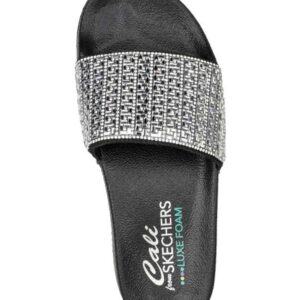 Skechers Women's Shower Slide Sandal, Black, 7