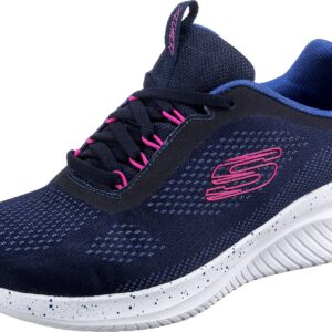 Skechers Sport Women's Women's New Horizon Sneaker, NVPK=Navy/Hot Pink, 9.5