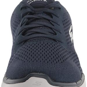 Skechers Women's GO Walk 6-Bold Vision Sneaker, Navy/White, 6