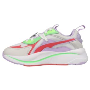 puma women's rs-curve idw shoes, white/nimbus cloud/sun kissed coral, 6.5 us