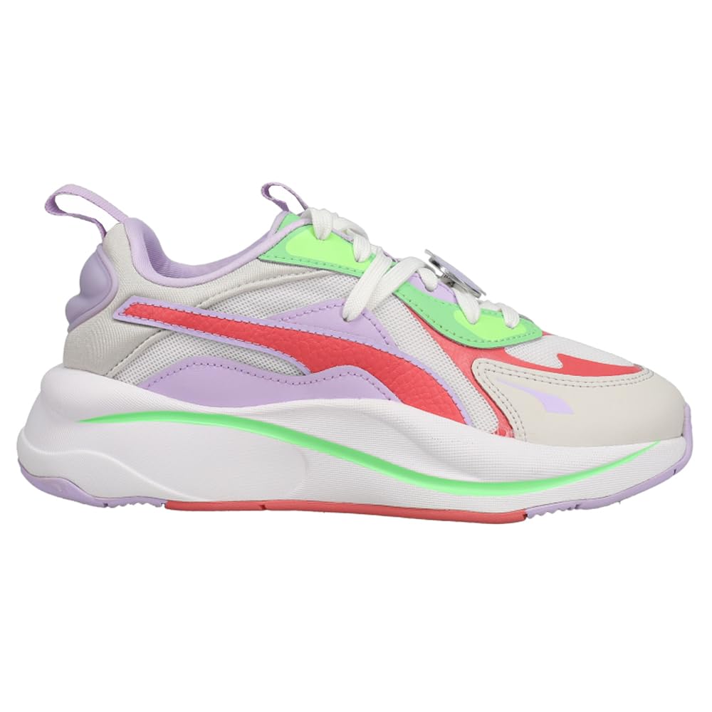 PUMA Women's RS-Curve IDW Shoes, White/Nimbus Cloud/Sun Kissed Coral, 6.5 US