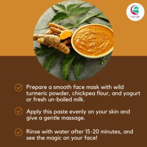 Kasturi Turmeric Powder for Skin Care | Wild Turmeric Powder | Aka Kasturi Manjal Powder | Best for Preparing Turmeric Face Mask | Get Clear and Glowing Skin Naturally | 100grams / 3.5 Oz pack