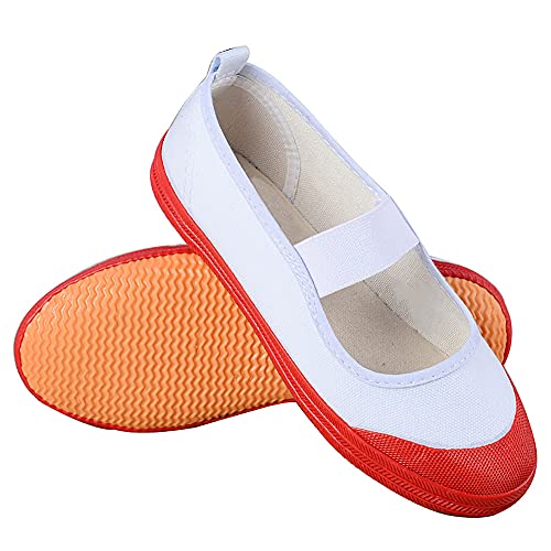 Tkieio Cosplay Shoes Nene Yashiro Cosplay Shoes Prop White-red Dance Shoes Halloween (red-White, Numeric_5_Point_5)