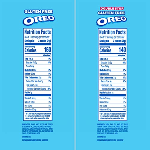 OREO Original & OREO Double Stuf Gluten Free Cookies Variety Pack, 4 Packs