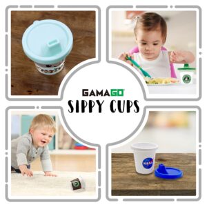 GAMAGO Boba Baby Sippy Cup - Adorably Cute Learner Sippy Cup For Babies, Toddlers & Kids - 6+ Months Old - Holds 7 Ounces - BPA-Free - Food-Safe - Spill Proof - Easy To Clean