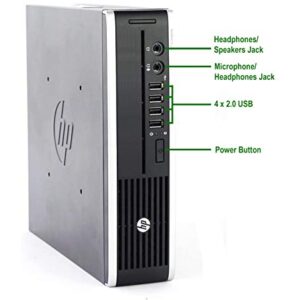 HP 8300 USFF Computer Desktop PC, Intel Core i7 3.4GHz Processor, 8GB Ram, 120GB Solid Drive, WiFi | Bluetooth, 1080p Webcam, Wireless Keyboard & Mouse, 24 Inch Monitor, Windows 10 (Renewed)