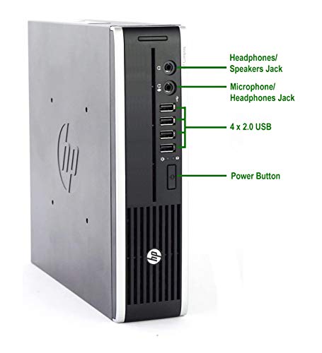 HP 8300 USFF Computer Desktop PC, Intel Core i7 3.4GHz Processor, 8GB Ram, 120GB Solid Drive, WiFi | Bluetooth, 1080p Webcam, Wireless Keyboard & Mouse, 24 Inch Monitor, Windows 10 (Renewed)