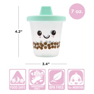 GAMAGO Boba Baby Sippy Cup - Adorably Cute Learner Sippy Cup For Babies, Toddlers & Kids - 6+ Months Old - Holds 7 Ounces - BPA-Free - Food-Safe - Spill Proof - Easy To Clean