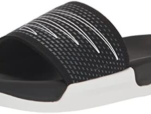 New Balance Women's Zare V1 Slide Sandal, Black/White, 8