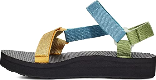 Teva Women's Midform Universal Sandal, Metallic Blue Multi, 8