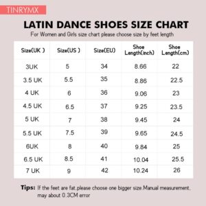 TINRYMX Women's Latin Dance Shoes Satin Ballroom Salsa Cha-cha Professional Practice Dance Shoes,EM217-Brown-2 Inch,6 US