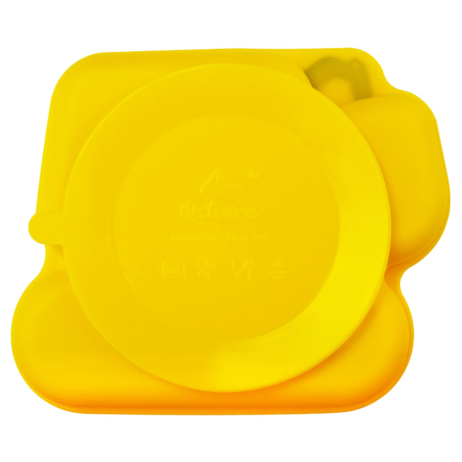 Baby Plate - Toddler Plate with Suction - 100% Food-Grade Silicone Divided Dinner Plates - Portable Non Slip - Microwave & Dishwasher Safe