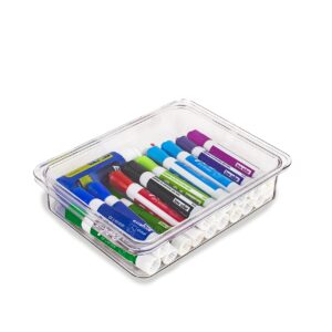 KOLORAE STORAGE BIN WITH LID 8.7" X 6.7" X 1.96" - AVAILABLE AS 1 PIECE OR IN A PACK OF 4 (4)