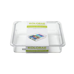 KOLORAE STORAGE BIN WITH LID 8.7" X 6.7" X 1.96" - AVAILABLE AS 1 PIECE OR IN A PACK OF 4 (4)