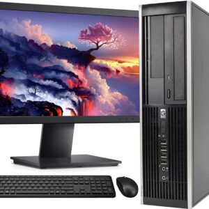 HP Elite SFF Desktop Computer PC, Intel Core i7 3.4GHZ Processor, 16GB Ram, 128GB M.2 SSD + 1TB Hard Drive, WiFi & Bluetooth, Wireless keyboard And Mouse, 19 Inch FHD LED Monitor, Windows 10 (Renewed)