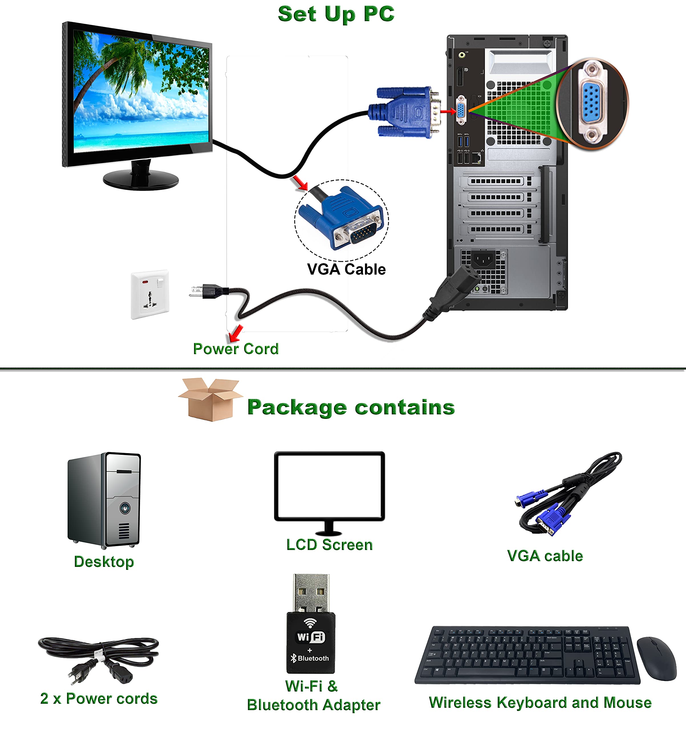 HP Elite SFF Desktop Computer PC, Intel Core i7 3.4GHZ Processor, 16GB Ram, 128GB M.2 SSD + 1TB Hard Drive, WiFi & Bluetooth, Wireless keyboard And Mouse, 19 Inch FHD LED Monitor, Windows 10 (Renewed)