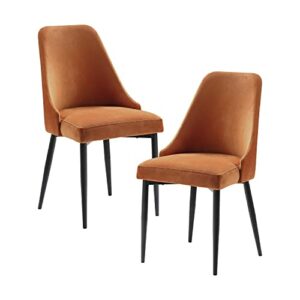 lexicon elyse dining chair (set of 2), orange