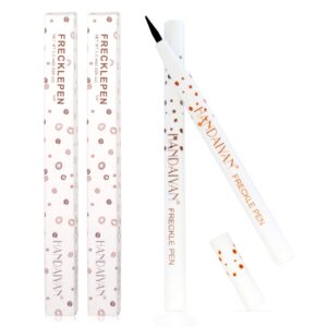 freckle pen 4 colors available, natural lifelike freckle makeup pen, waterproof long lasting quick dry - light brown, natural coffee, chestnut, dark brown