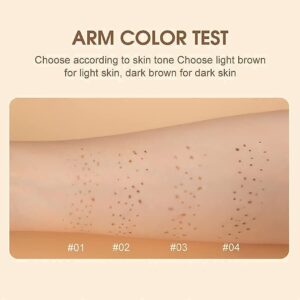 Freckle Pen 4 Colors Available, Natural Lifelike Freckle Makeup Pen, Waterproof Long Lasting Quick Dry - Light Brown, Natural Coffee, Chestnut, Dark Brown