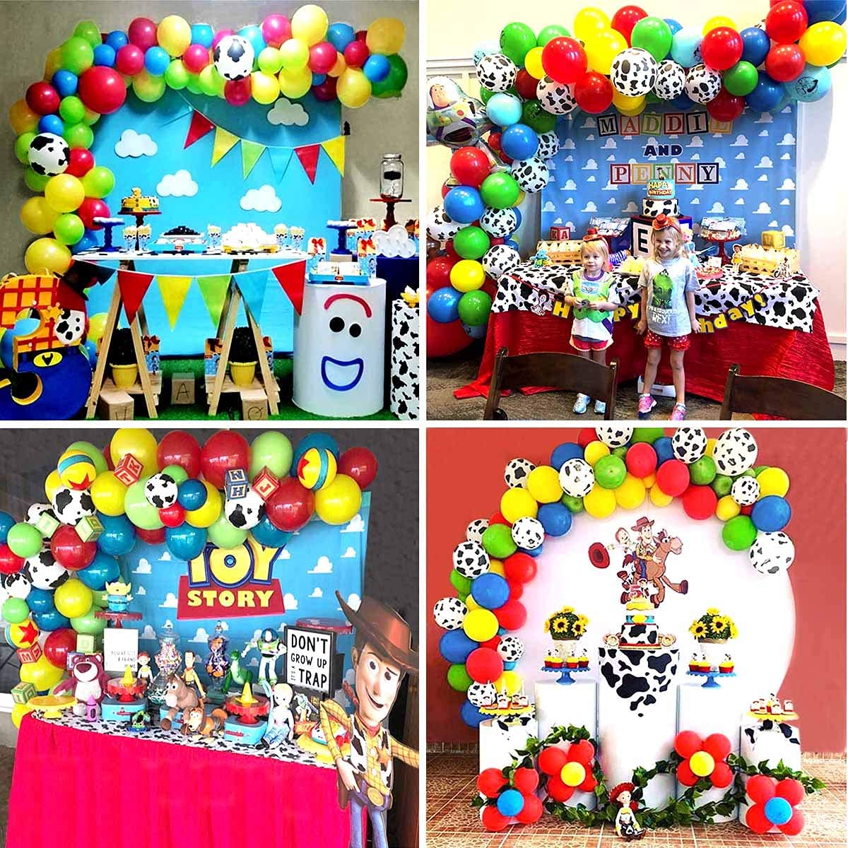 Toy Inspired Story Birthday Party Supplies-155 Pcs of Toy Story Balloon Garland Set Toy Story Aluminum Film Balloon Latex Balloon for Kid's Party,Shower,Celebration