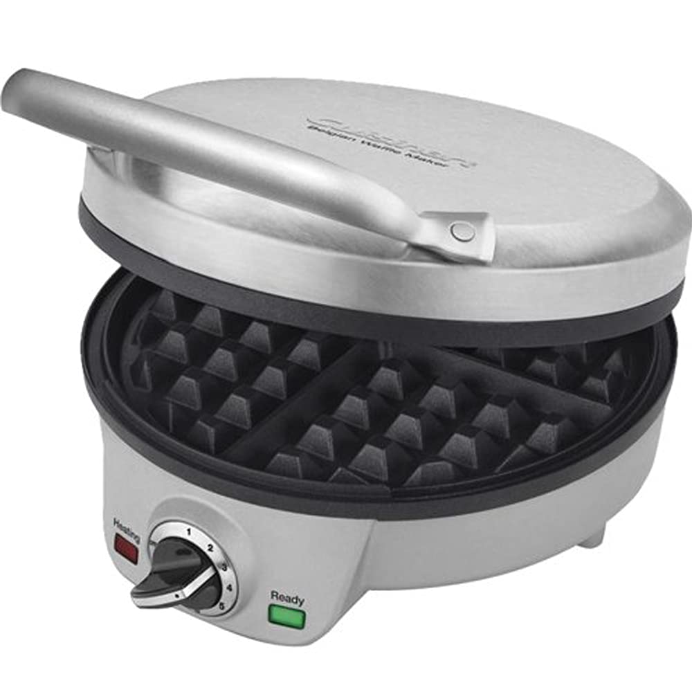 Cuisinart WAF-200 4-Slice Belgian Waffle Maker Stainless Steel Bundle with 1 YR CPS Enhanced Protection Pack