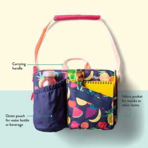 PlanetBox 5268305 Tutti Frutti Insulated Lunch Bag, 9 x 12 x 2.5 inches, Purple