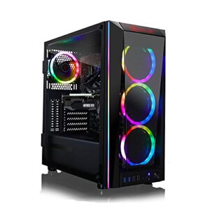 clx set gaming pc - intel core i9 10850k 3.6ghz 5.2ghz, geforce rtx 3060 ti, 960gb ssd, 4tb hdd, 32gb ddr4 rgb memory, 240 mm aio, wifi, windows 11 home, black