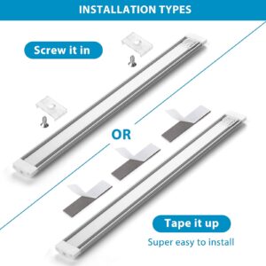 Litever Under Cabinet LED Lighting Bar Dimmable. 1 pc 12” Slim Bright LED Light Strip. Power Adapter, Switch, Dimmer Included. Plug in. Perfect for Kitchen Counter Workbench Closet. Warm White 3000K