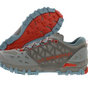 La Sportiva Womens Bushido II Trail Runnng Shoes, Moon/Paprika, 9