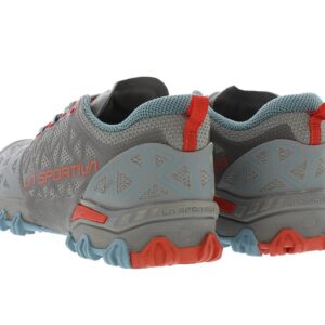 La Sportiva Womens Bushido II Trail Runnng Shoes, Moon/Paprika, 8