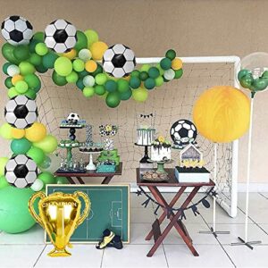 Soccer Party Balloons Set, 7pcs Championship Trophy Balloon and Soccer Foil Balloons for Birthday Baby Shower Wedding Anniversary Soccer Themed Party Decoration