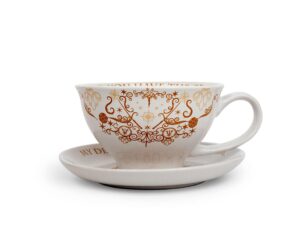 harry potter grim 12-ounce ceramic teacup and saucer set