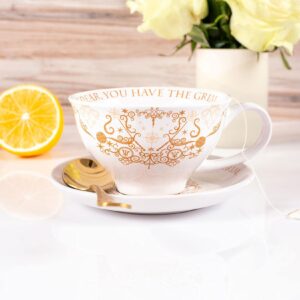 Harry Potter Grim 12-Ounce Ceramic Teacup and Saucer Set