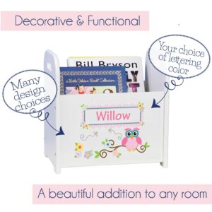 My Bambino Personalized Boho Rainbow Book Caddy Childrens Book Storage Bin