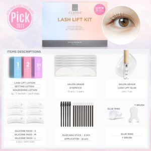 CLIONE PRIME Lash Lift Kit - Eyebrow Lamination 5 Applications Kit Home & Professional Use Made in Korea