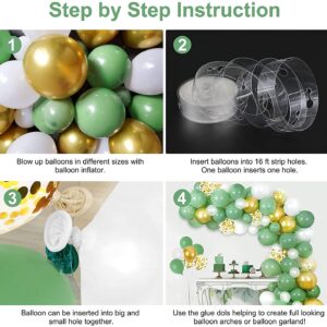 Balloon Arch Kit 139pcs Balloon Garland Kit Latex balloons (Olive Green)