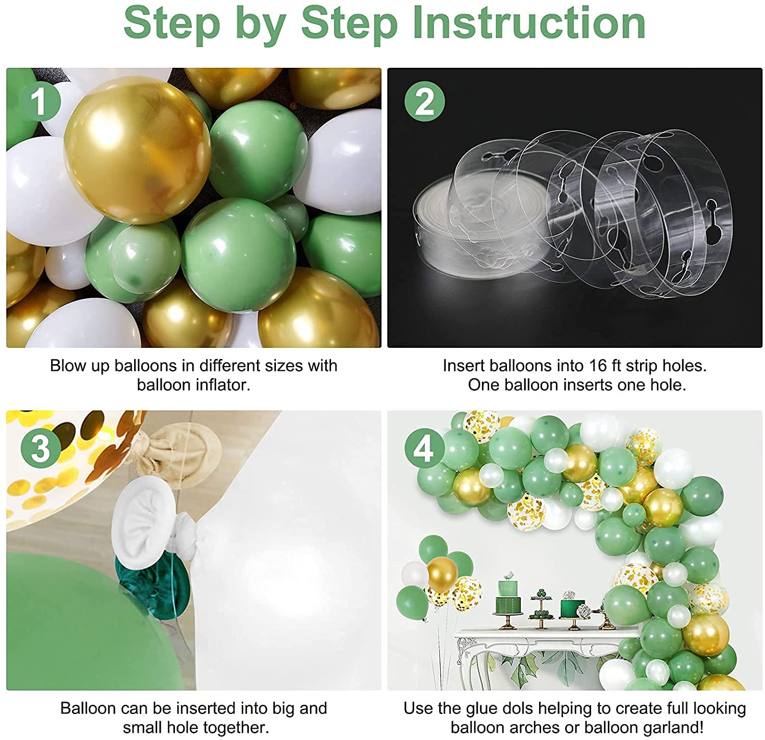 Balloon Arch Kit 139pcs Balloon Garland Kit Latex balloons (Olive Green)