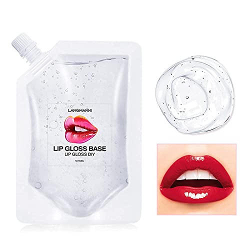 BIOKUSY Lip Gloss Base 150ML, Clear Moisturizing Versagel Base Gel for DIY Handmade Lip Gloss Lipstick, Ingredient Safety - 5.07oz (3 Pack x 50ML)