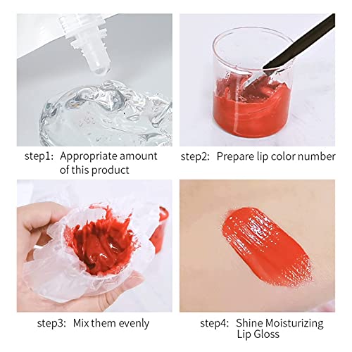 BIOKUSY Lip Gloss Base 150ML, Clear Moisturizing Versagel Base Gel for DIY Handmade Lip Gloss Lipstick, Ingredient Safety - 5.07oz (3 Pack x 50ML)