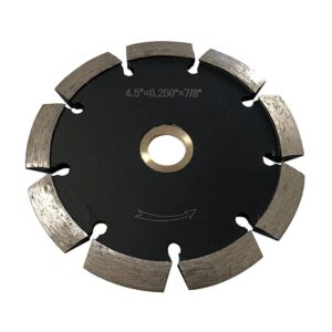 4.5" Diamond Crack Chaser Blades for Routing and Repairing Cracks in Concrete and Asphalt - 1/4" Width with a 7/8"-5/8" Non-Threaded Arbor