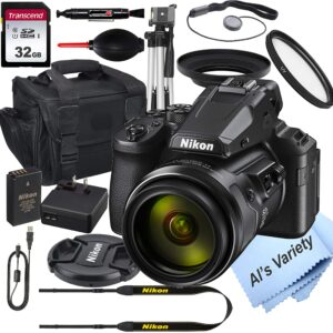 nikon intl nikon coolpix p950 digital camera+ 32gb card, tripod, case, and more (17pc bundle) (renewed)