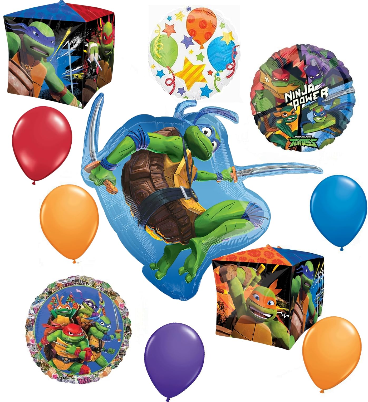 Anagram TMNT Party Supplies Birthday Cubez Balloon Bouquet Decorations