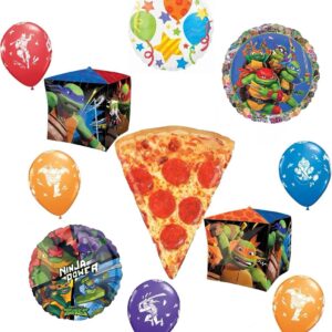 Anagram TMNT Birthday Party Supplies Cubez and Pizza Balloon Bouquet Decorations