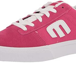 Etnies Women's Calli Vulc Low Top Skate Shoe, Pink/White, 8