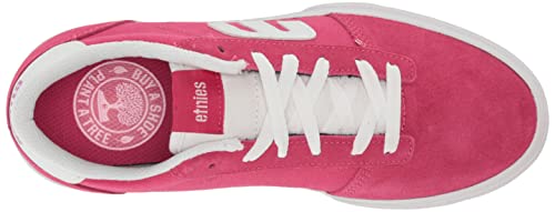 Etnies Women's Calli Vulc Low Top Skate Shoe, Pink/White, 8