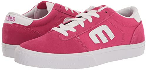 Etnies Women's Calli Vulc Low Top Skate Shoe, Pink/White, 8